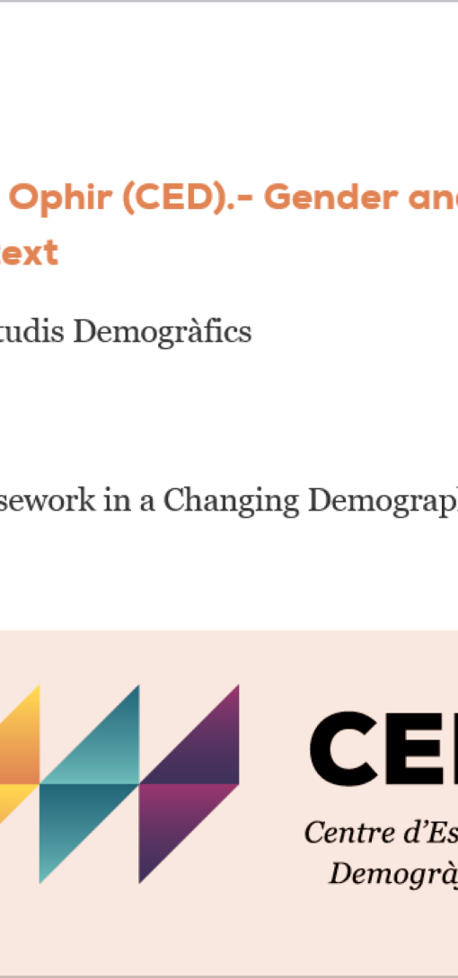 Gender and Housework in a Changing Demographic Context | Population Europe